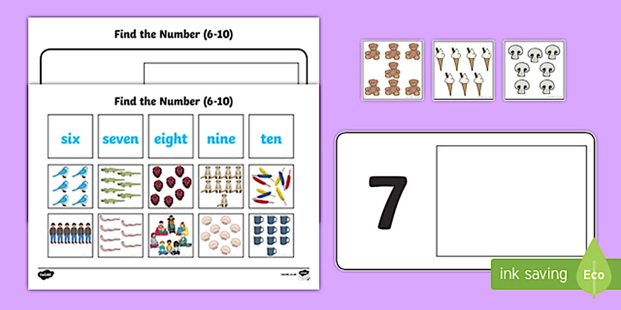 Workstation Pack: Find the Number (6 - 10) Activity