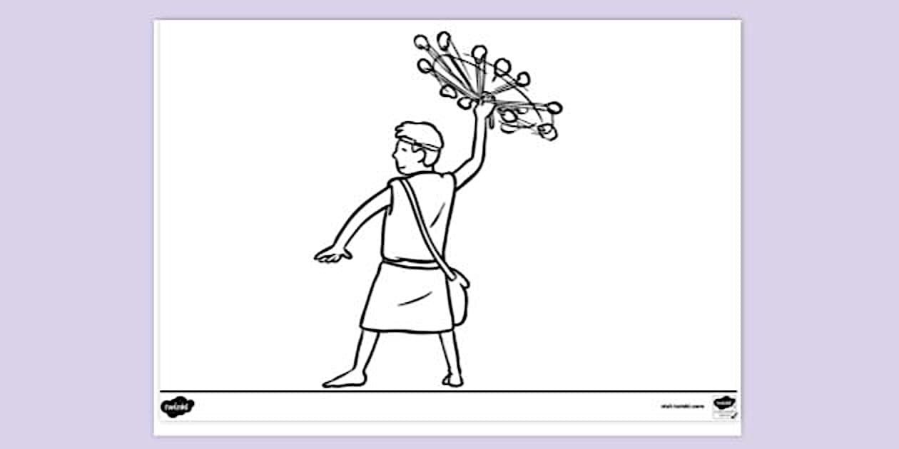 Bible David Colouring Page | Colouring Pages | Twinkl