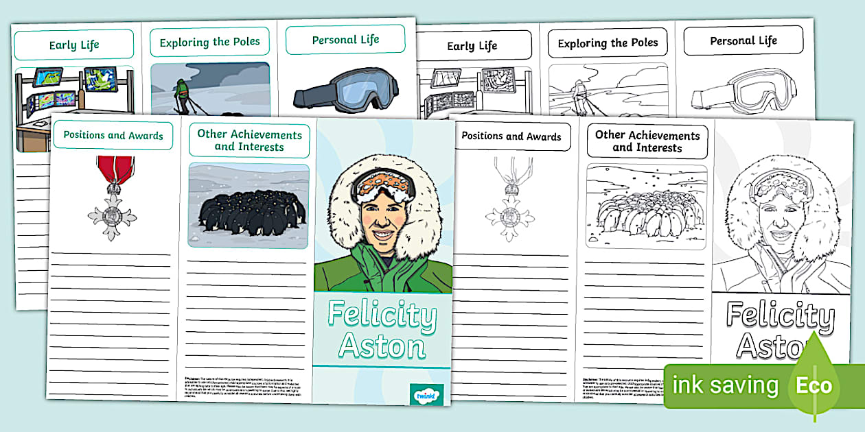 Felicity Aston Leaflet Template (teacher made) - Twinkl