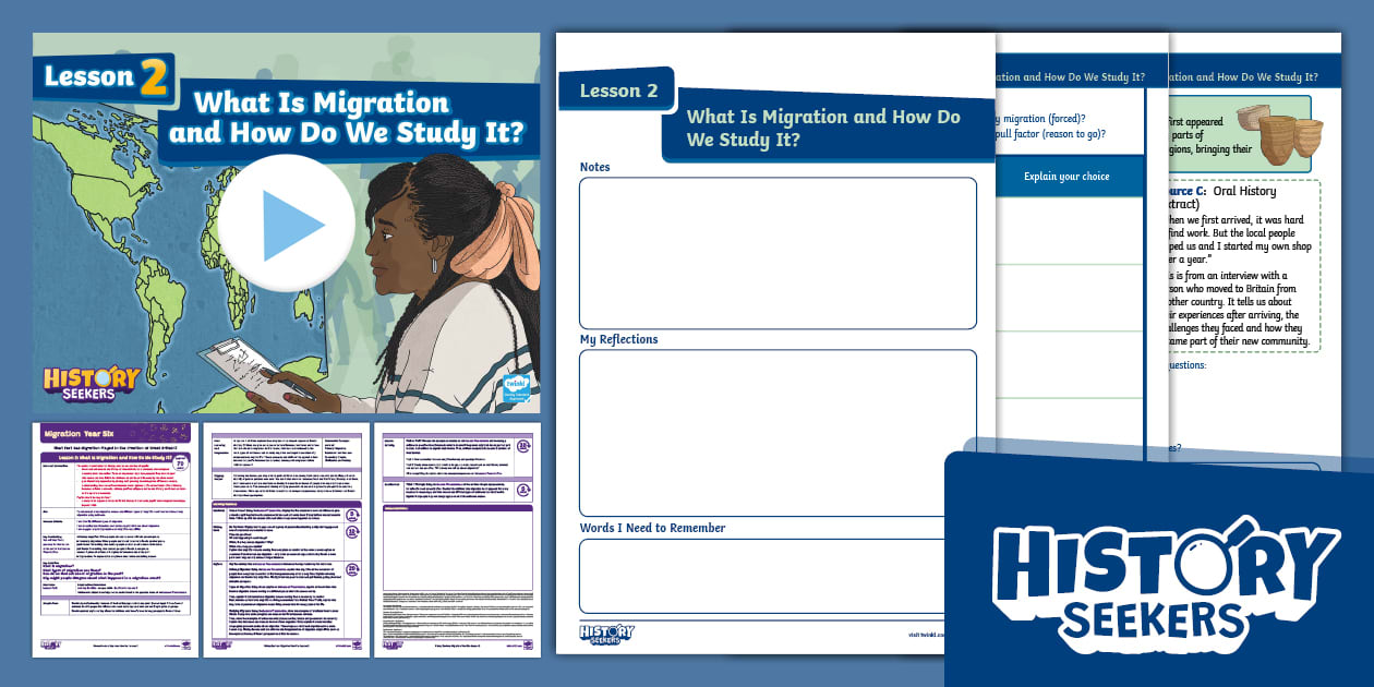 History Seekers: UKS2: Migration Lesson 2 Studying Migration