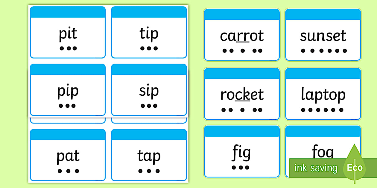 Phase 2 Sound Button Word Cards (teacher made) - Twinkl