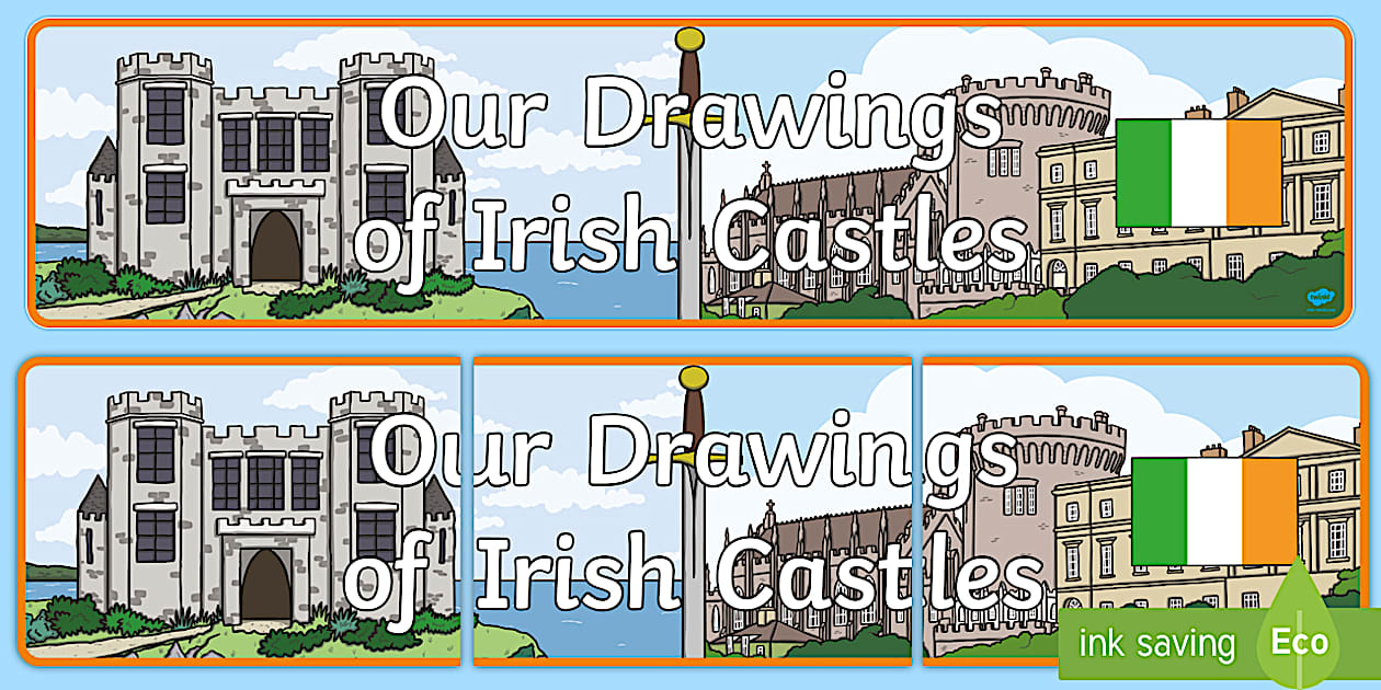Our drawings of Irish Castles Banner - ROI - Twinkl