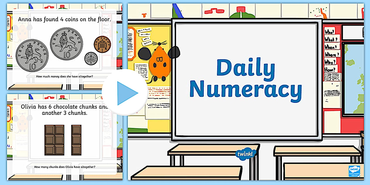 Year 2 Daily Numeracy Activities PowerPoint (Teacher-Made)