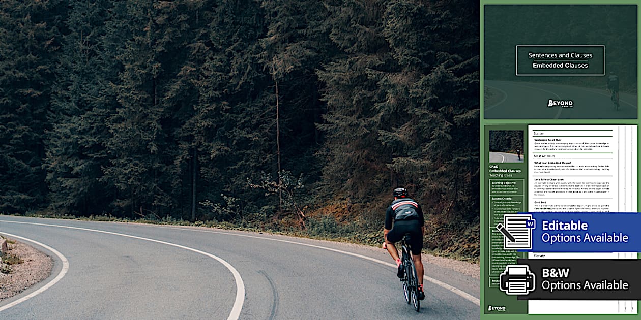 Embedded Clauses Worksheet & Lesson Pack | KS3 SPaG | Beyond