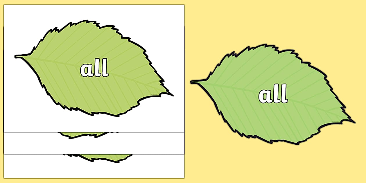 100 High Frequency Words on Spring Leaves (teacher made)