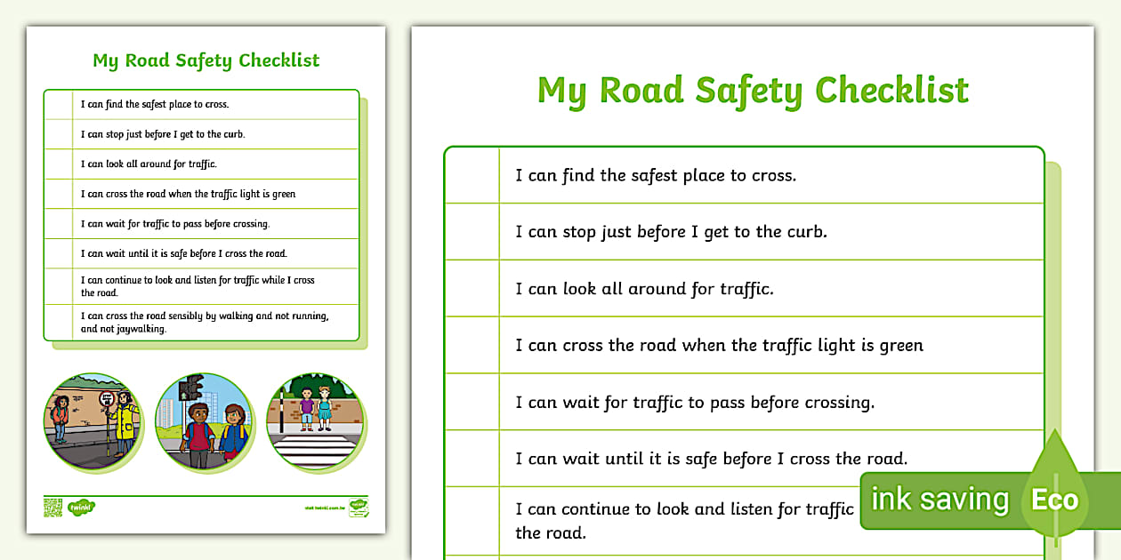Taiwan Road Safety Checklist (Teacher-Made) - Twinkl