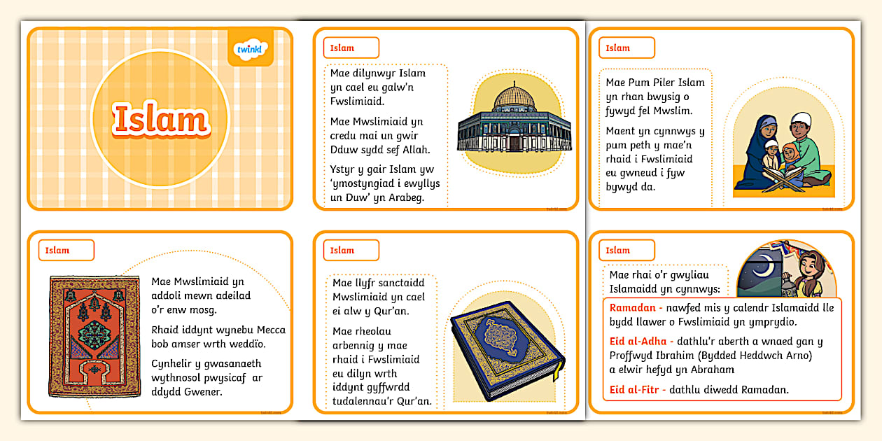 Cardiau Ffeithiau Islam