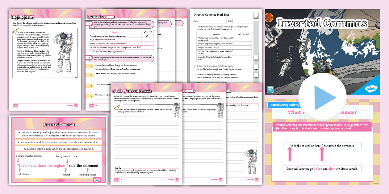PlanIt Y4 SPaG Lesson Pack: Inverted Commas (teacher made)