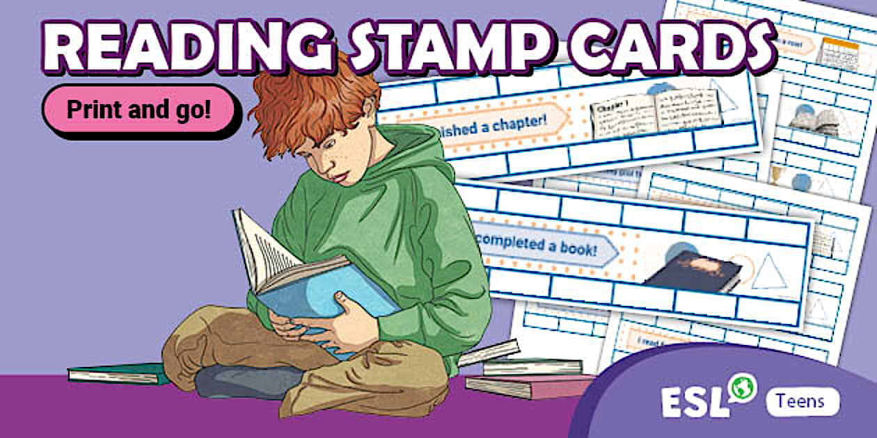 ESL Reading Stamp Cards for Teens