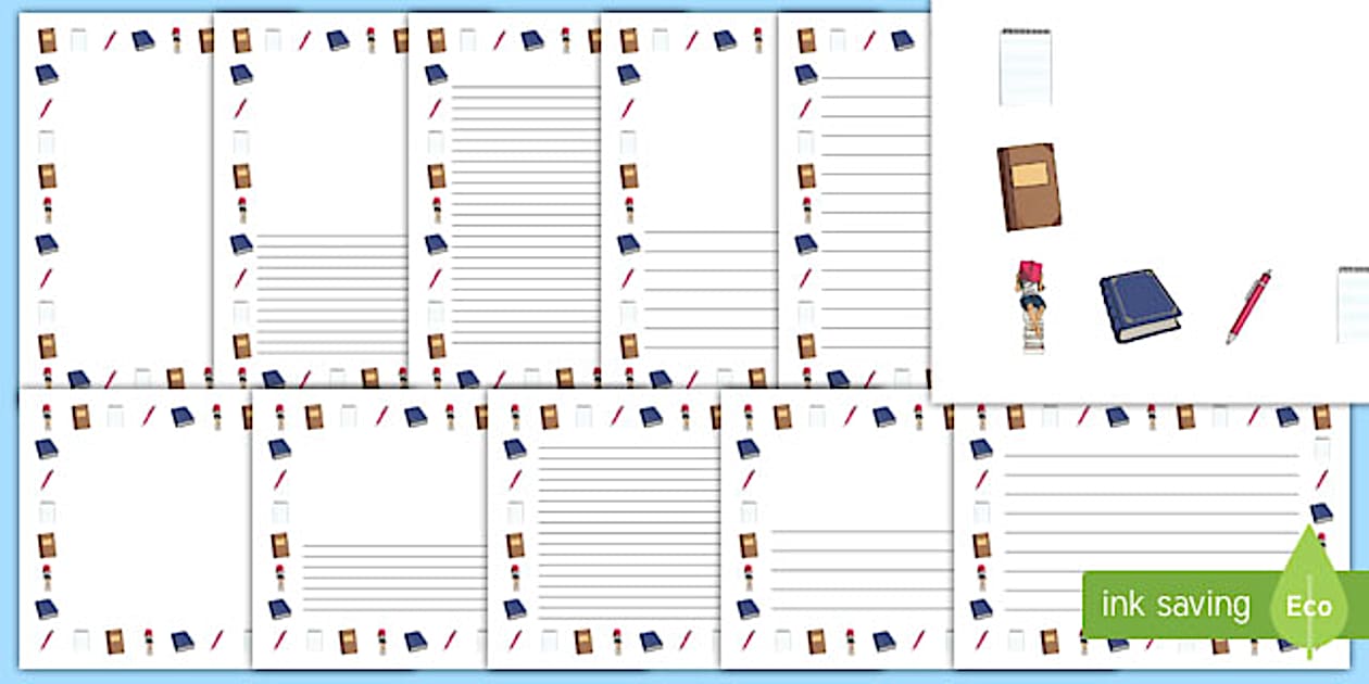 National Poetry Day 'Messages' Page Border Pack