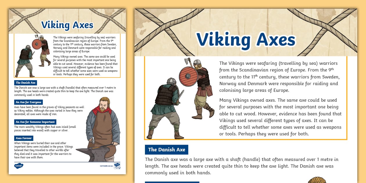 Viking Axe Fact Sheet (teacher made) - Twinkl