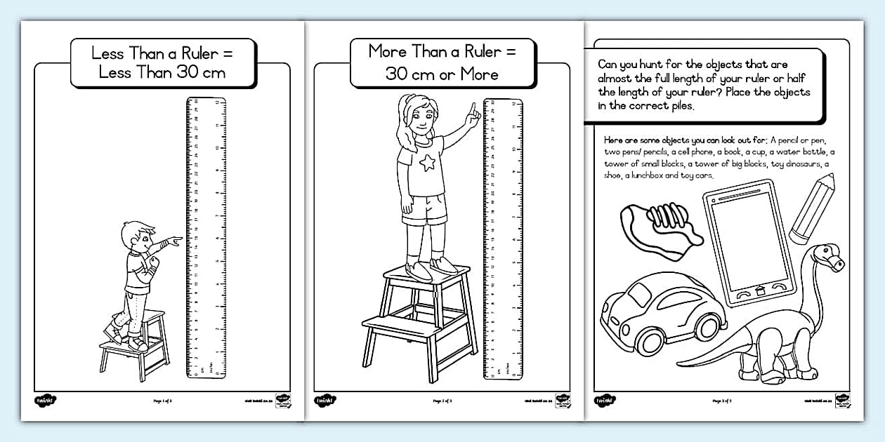 Grade R Length Less Than or More Than A Ruler - Twinkl