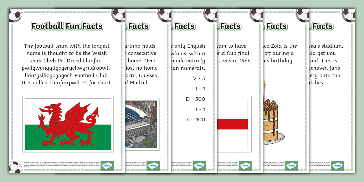 Football Fun Facts Display Posters - Twinkl - KS2 - Twinkl