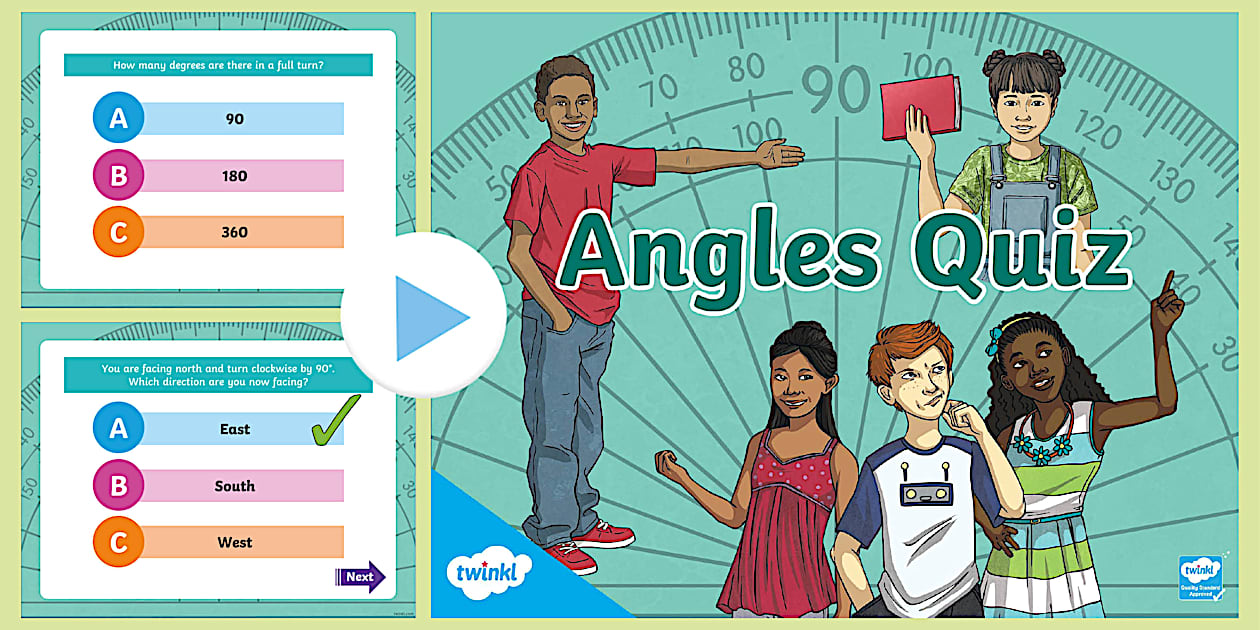 Angles PowerPoint Maths Quiz | Primary Resource - Twinkl