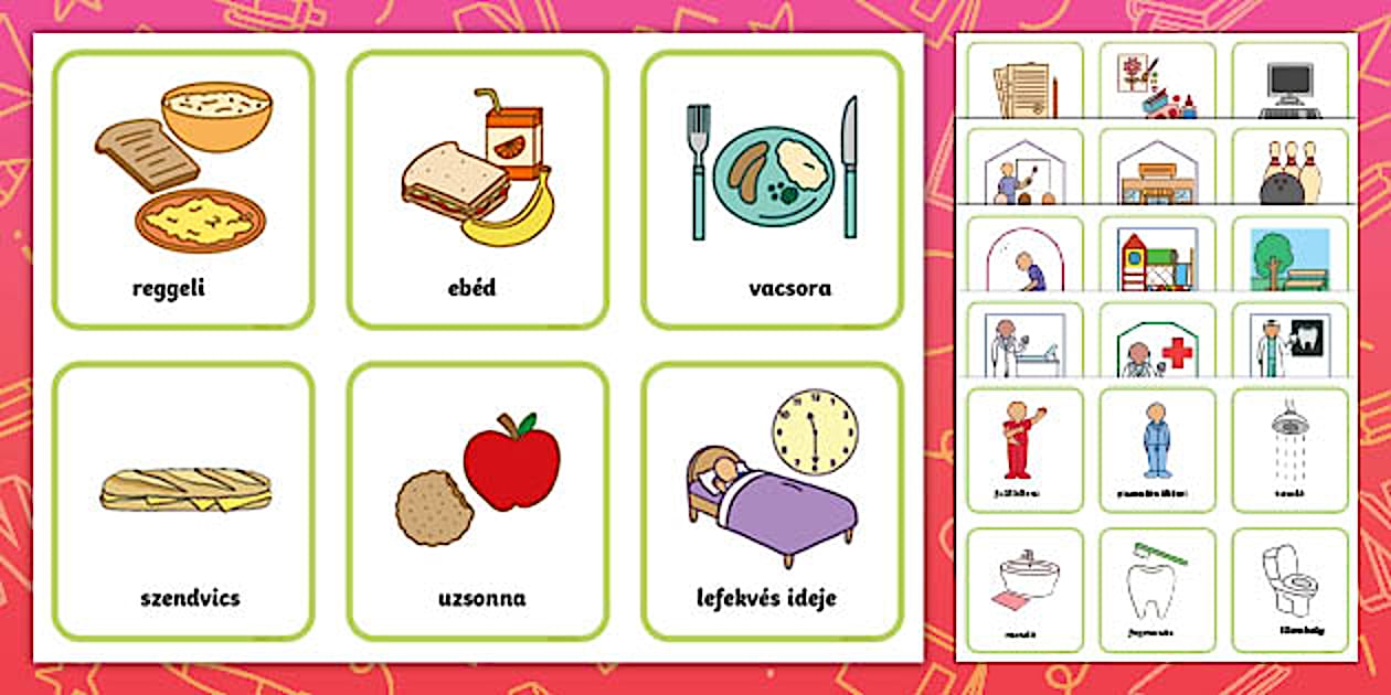 Napi tevékenységek – Twinkl Symbols képkártyák