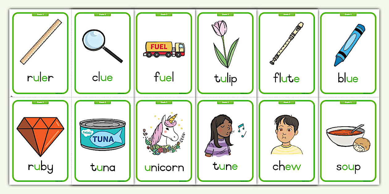 Grade 3 Phonics Long u (teacher made) - Twinkl
