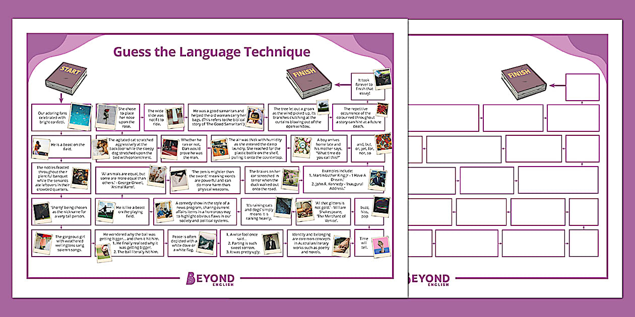 'Guess the Language Technique' Board Game - Twinkl