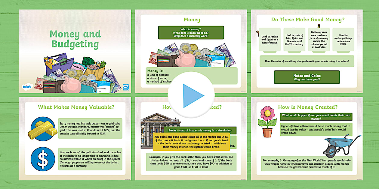 Money and Budgeting PowerPoint (teacher made) - Twinkl
