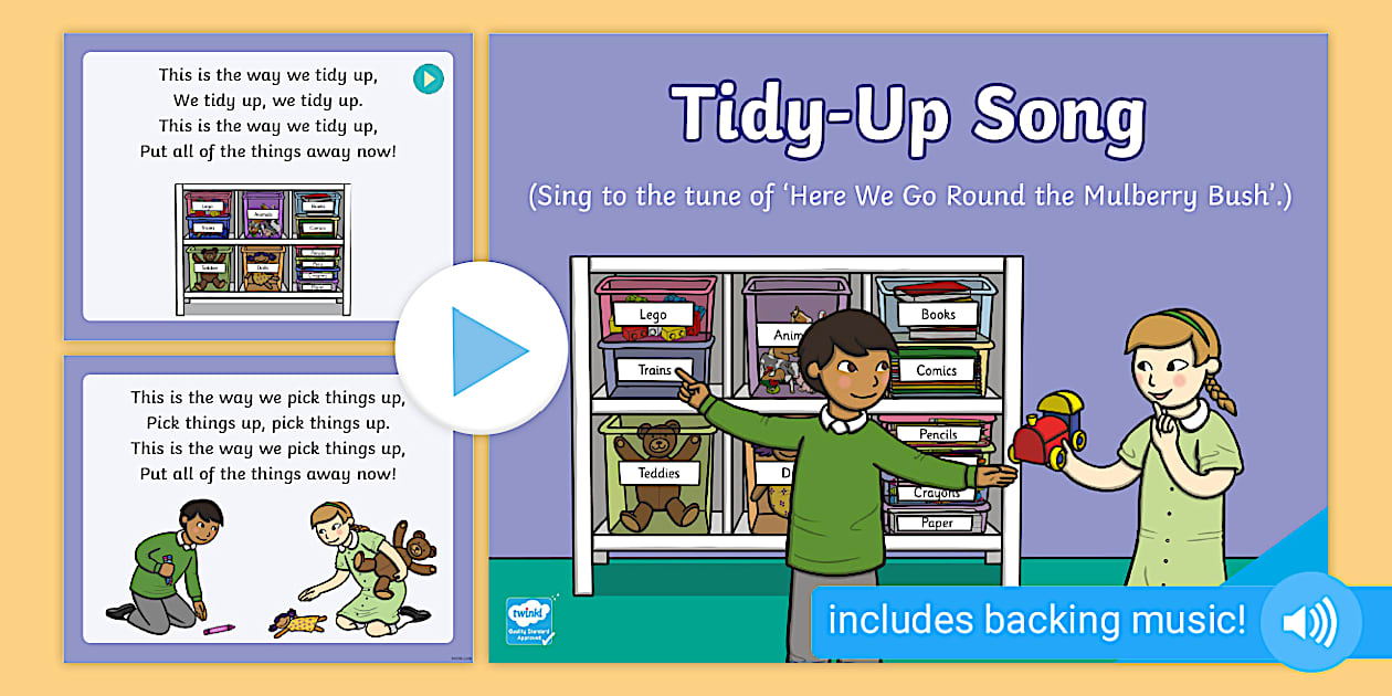 Tidy-Up Song PowerPoint (teacher made) - Twinkl