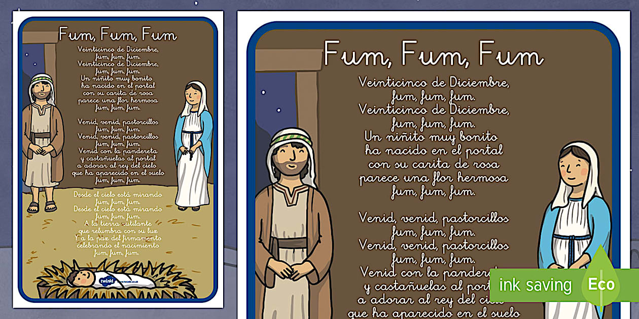 Fum, fum, fum Póster de la letra (teacher made) - Twinkl