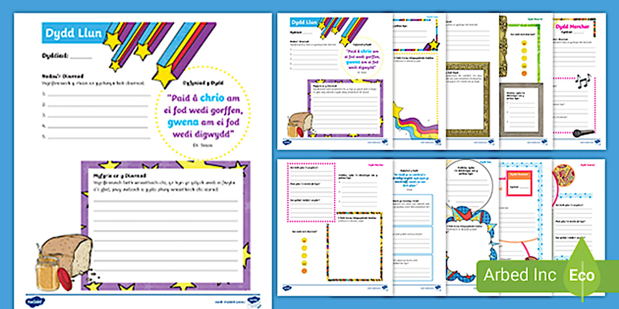 Templed Dyddiadur Lles