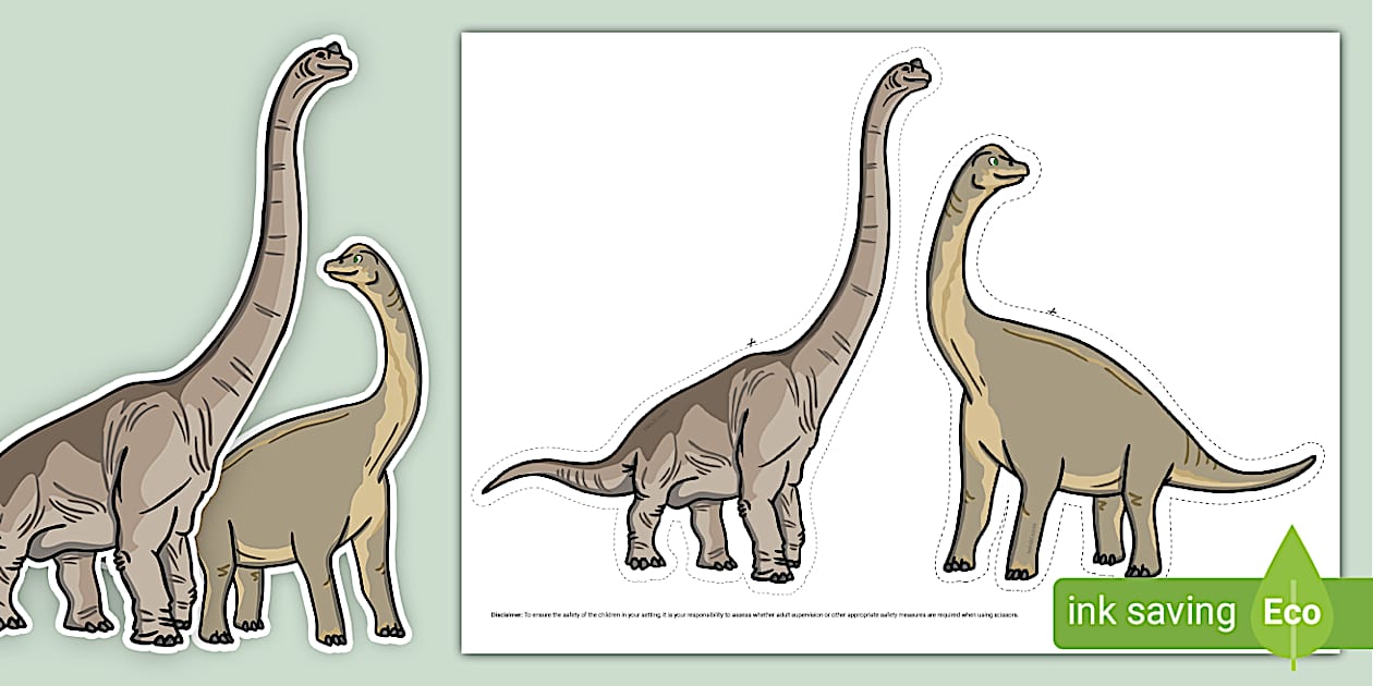 Brachiosaurus Cut-Out (Teacher-Made) - Twinkl