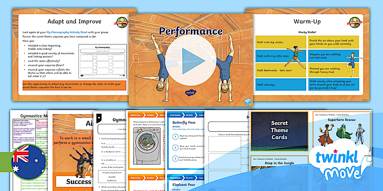 Move PE Year 4 Gymnastics: Movement Lesson 6: Performance Lesson Pack