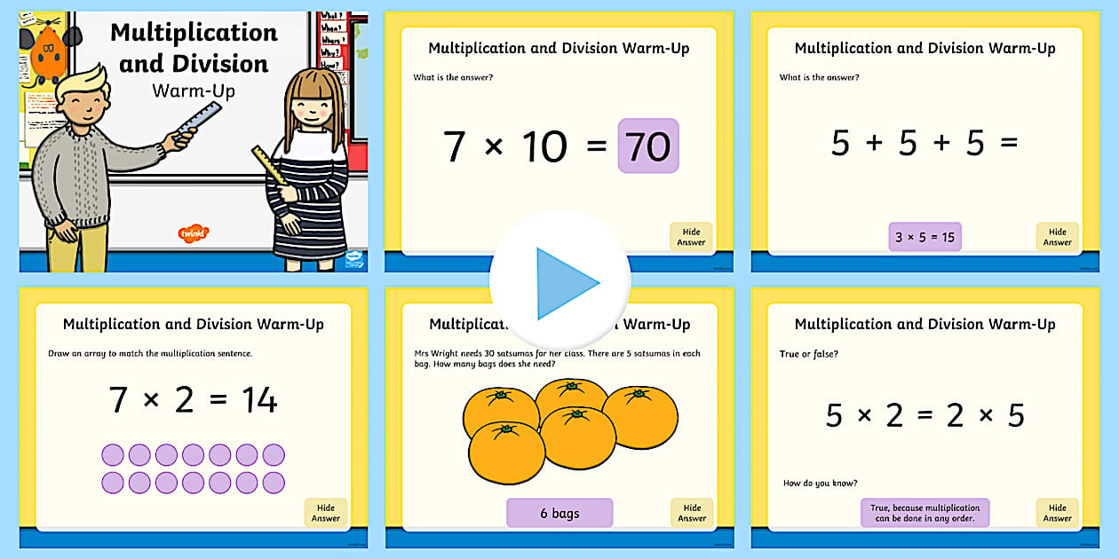Multiplication and Division PowerPoint | Maths Warm-Ups