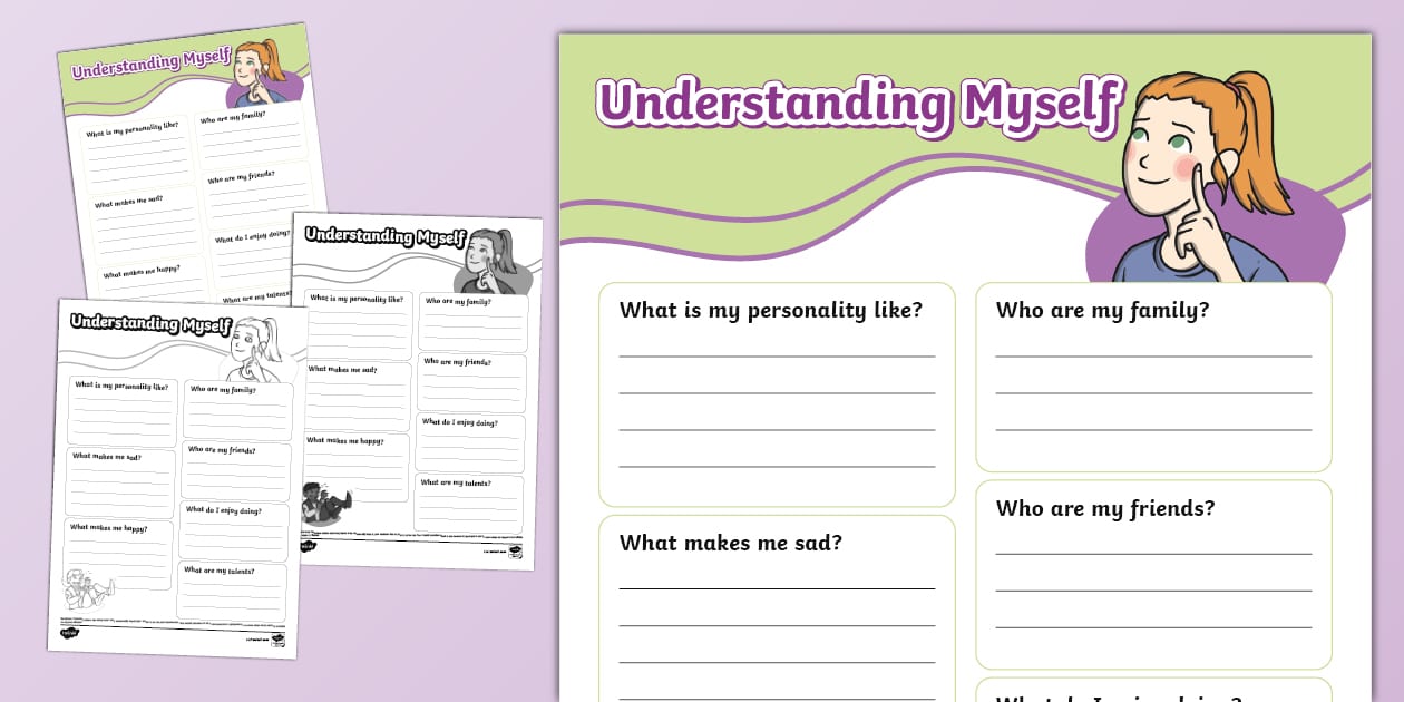 Understanding Myself Fact File Template (teacher made)