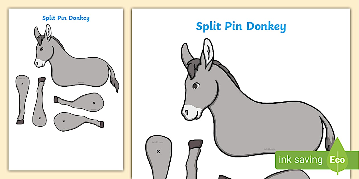 Split Pin Donkey Activity (teacher made) - Twinkl
