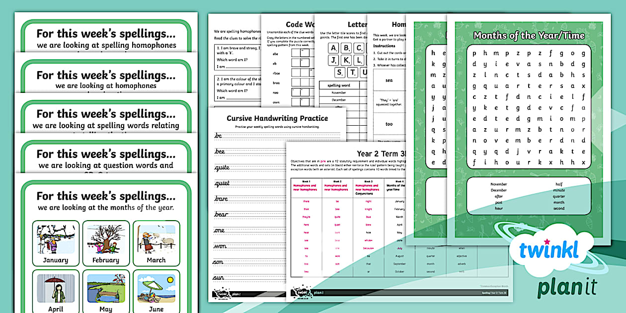Y2 Term 3B Bumper Spelling Pack (teacher made) - Twinkl