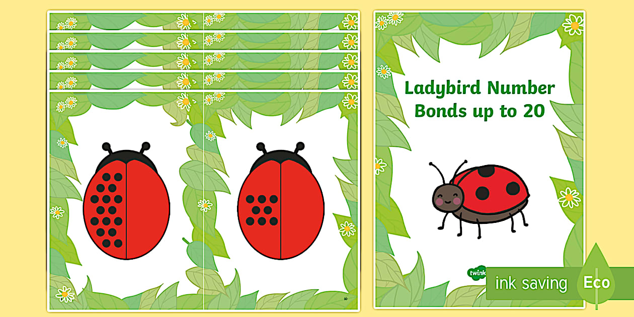 Ladybird Number Bonds of 20 Activity Booklet - Twinkl
