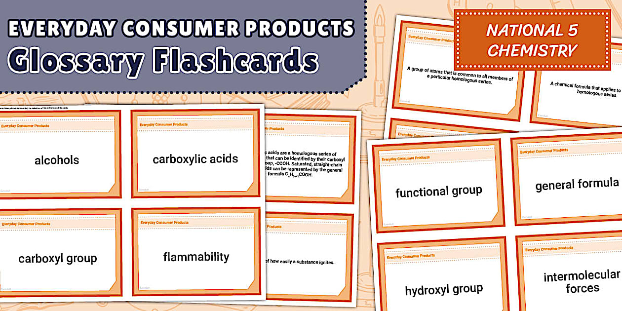 National 5 Everyday Consumer Products Flashcards