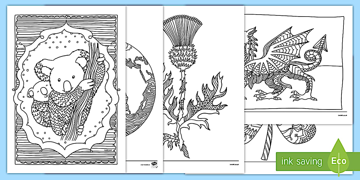 Mindfulness Colouring Pack for Parents: Places - Twinkl