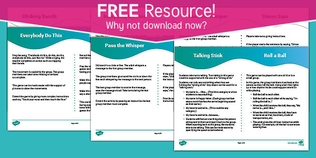 FREE Classroom Games Pack to Support Attention and Learning