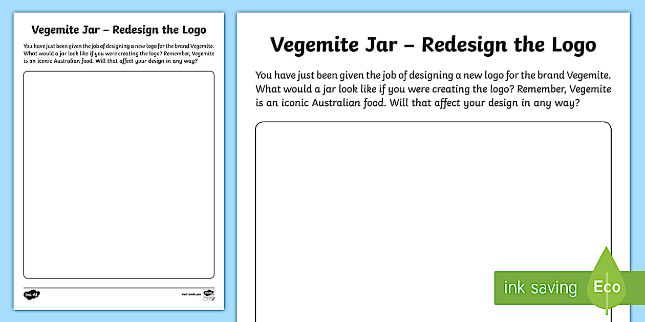 NSW Redesign a Vegemite jar Worksheet (teacher made)