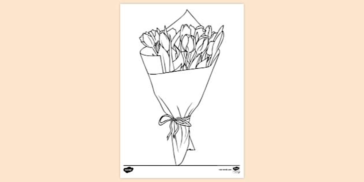 Printable Page of Flowers | Colouring Sheets - Twinkl