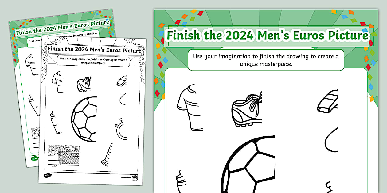 Finish the 2024 Men's Euros Picture Worksheet - Twinkl