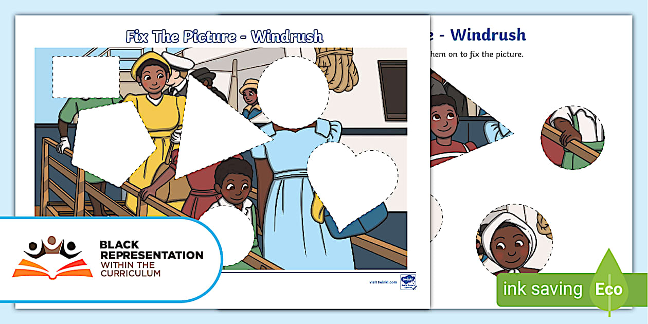 KS1 Windrush Fix the Picture Activity (teacher made)