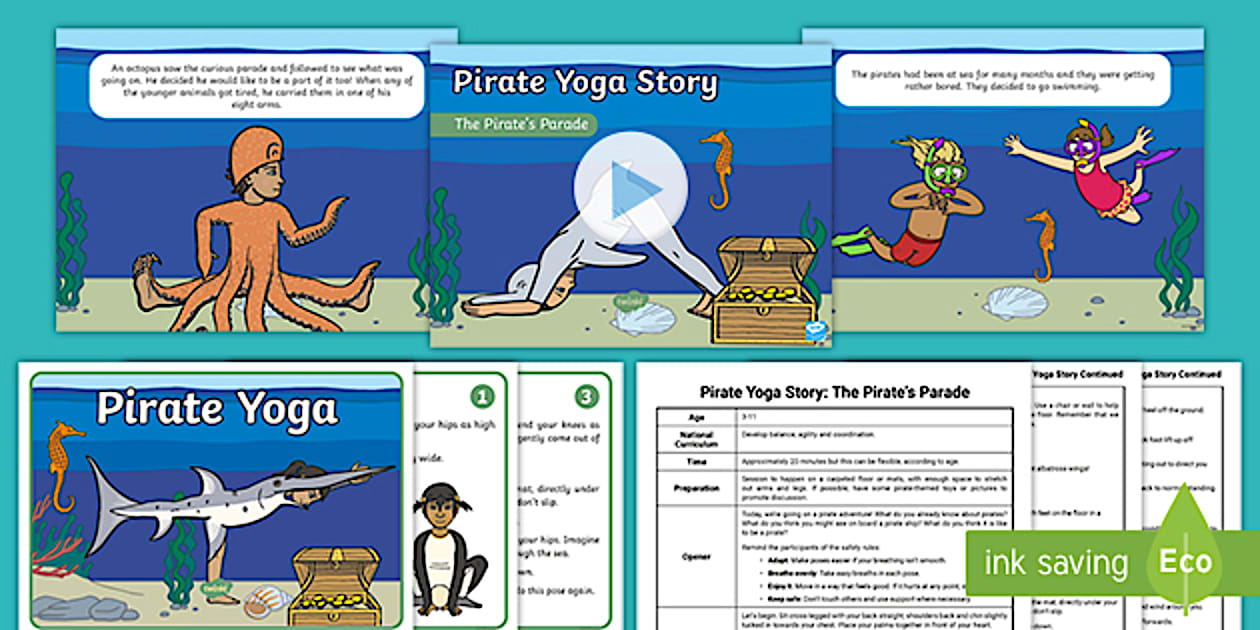 Pirate Yoga Story PowerPoint Pack | Twinkl (Teacher-Made)