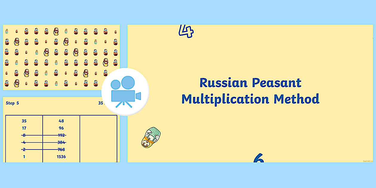 Alternative Maths Methods - Russian Peasant Multiplication Animation