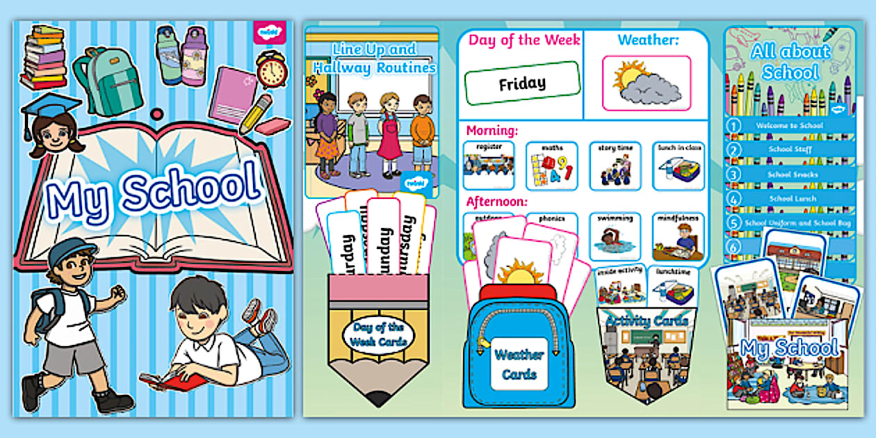 My School Lapbook (teacher made) - Twinkl