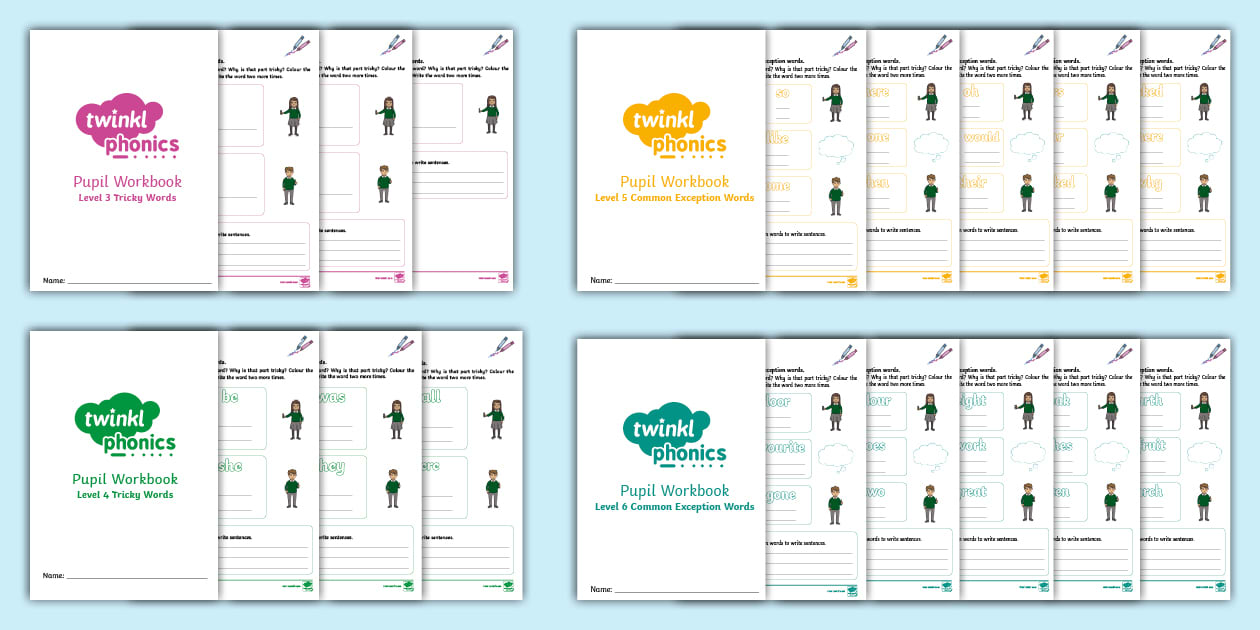 Common Exception Words Pupil Workbooks (teacher made)