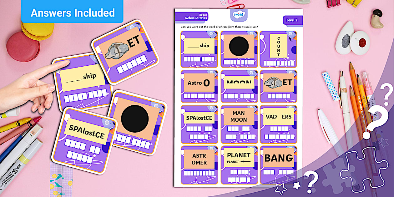 Space-Themed Rebus Puzzles PowerPoint - Twinkl - Kids Puzzle