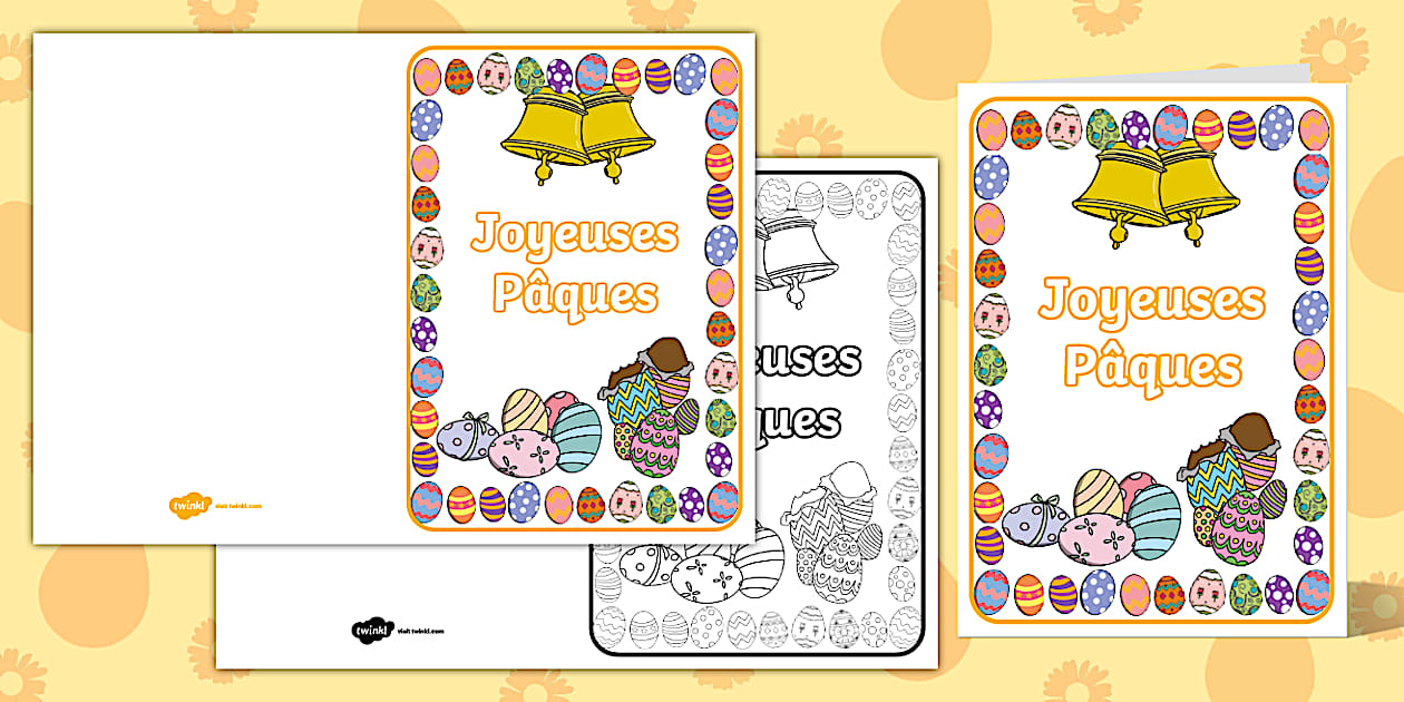 👉 French Easter Greeting Card (teacher made) - Twinkl