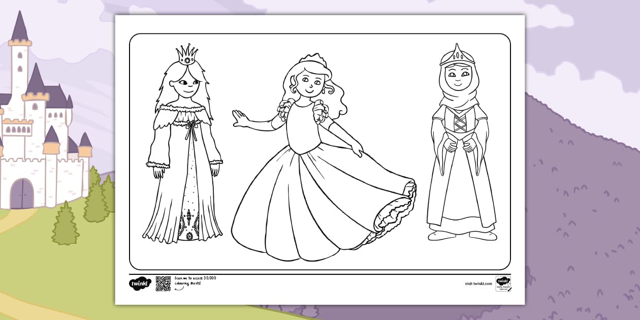 Princess Colouring | Colouring Sheets (teacher made)