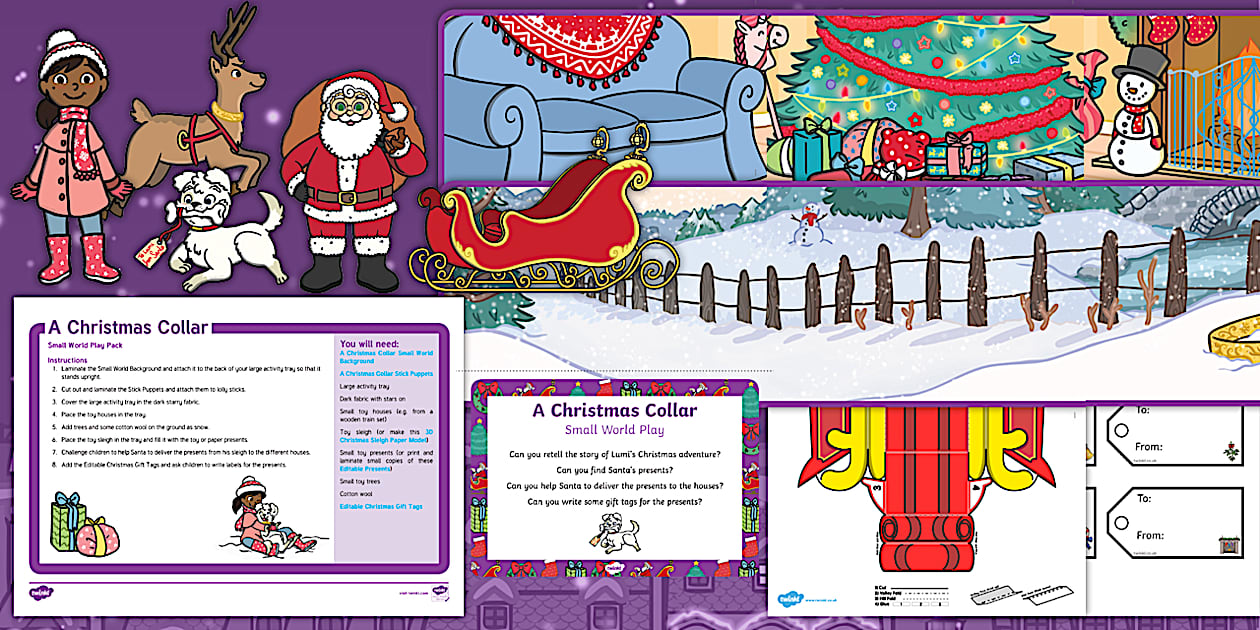A Christmas Collar Small World Play Ideas and Printable Resource Pack