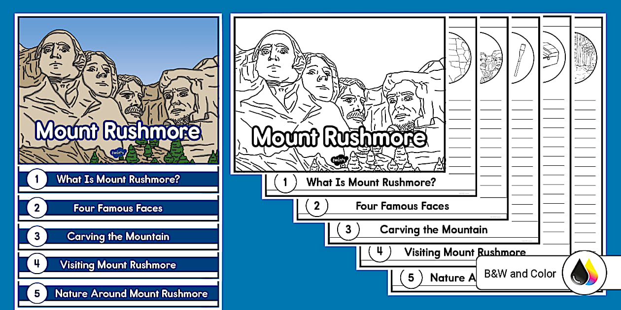 Mount Rushmore Flipbook for K-2nd Grade (teacher made)