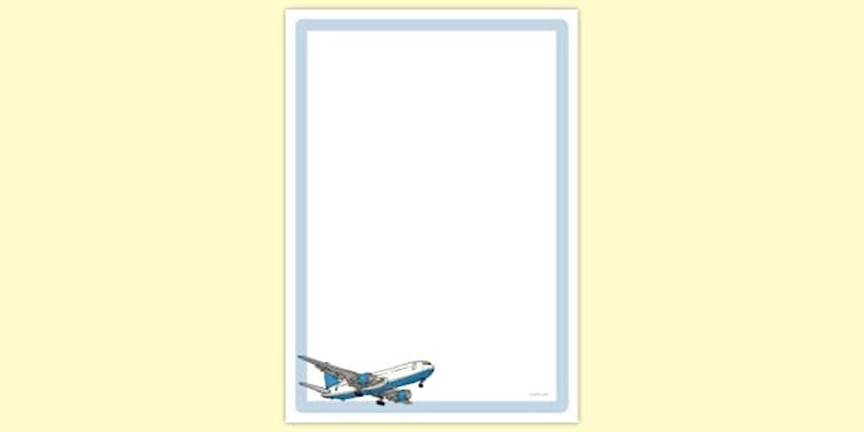 Aeroplane Plane Page Border | Page Borders | Twinkl - Twinkl