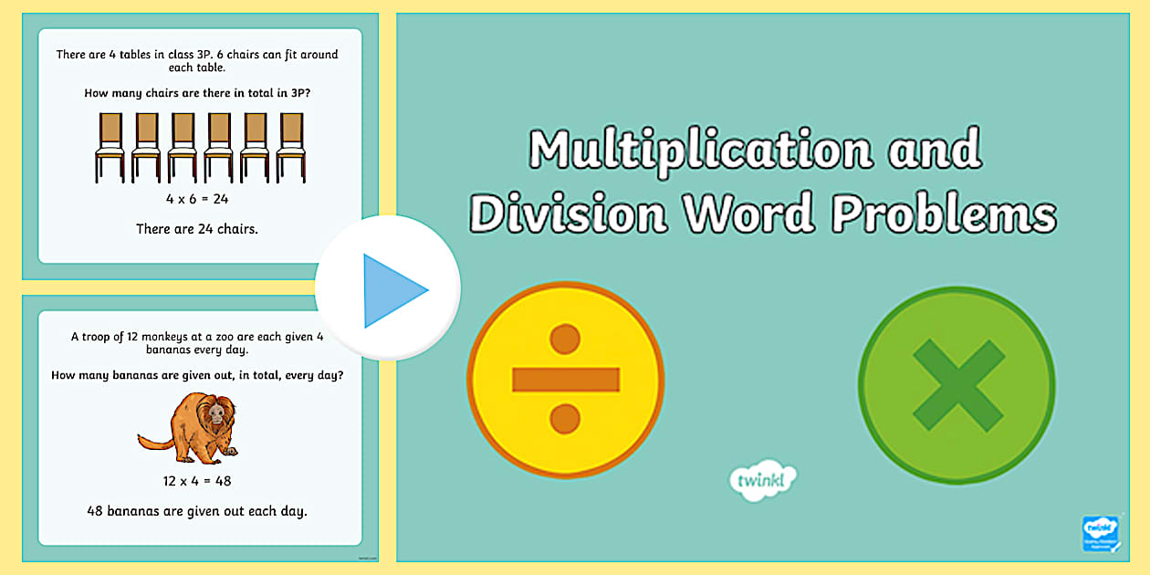 Multiplication and Division Word Problems PowerPoint
